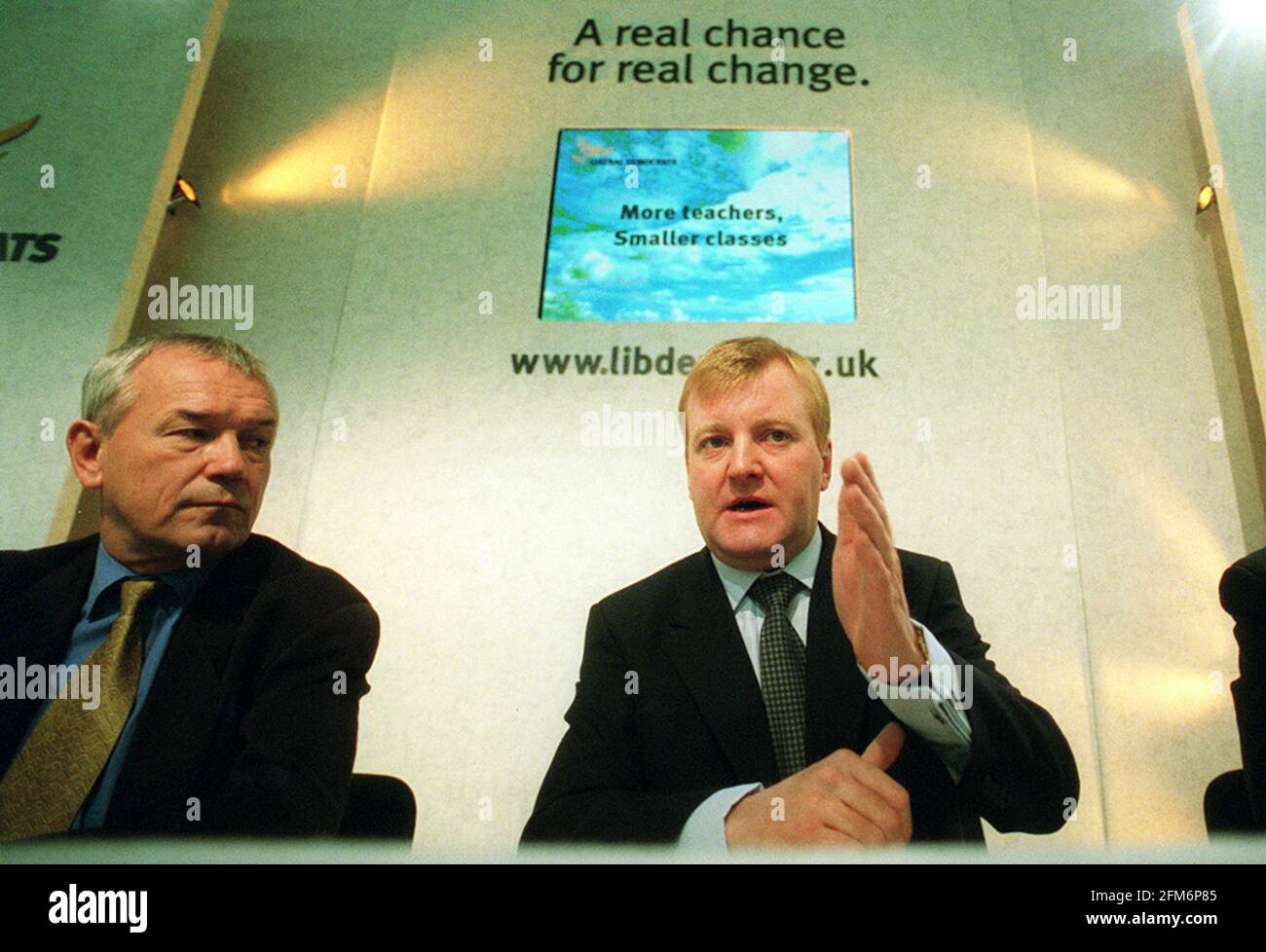 Charles Kennedy General Election May 2001 at the launch of the Lib Dems ...