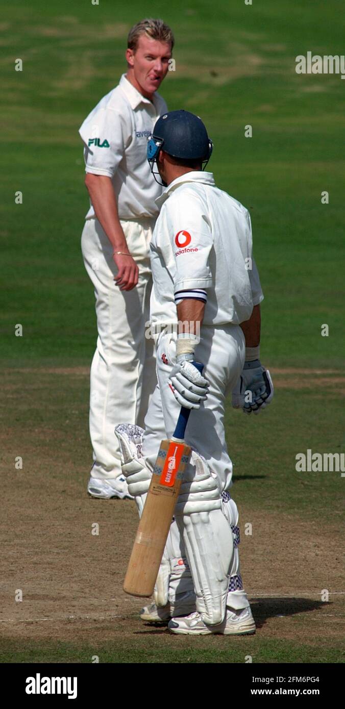 4th TEST ENGLAND V AUSTRALIA AT HEADINGLY BRET LEE AND NASSA HUSSAIN ...