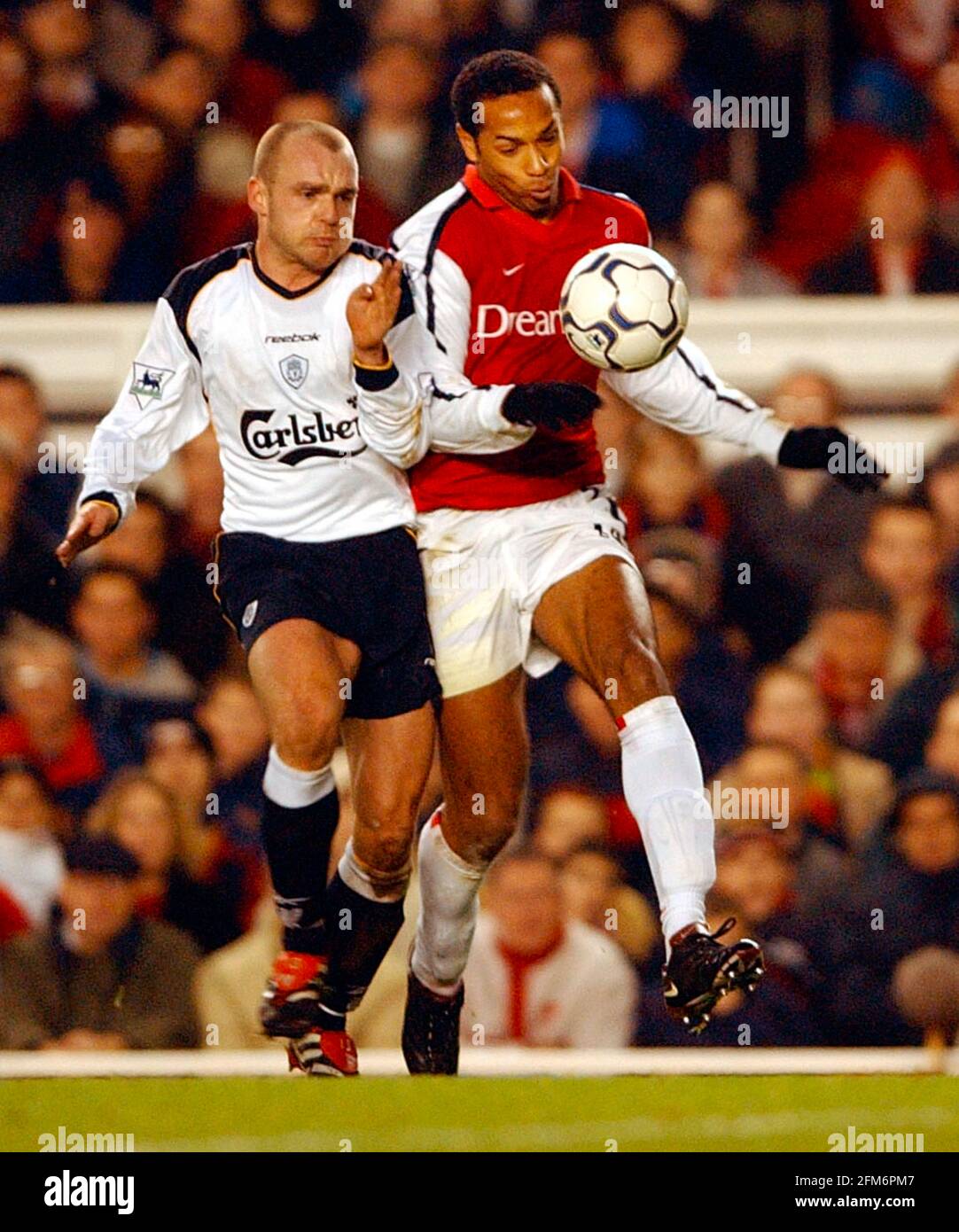 ARFSENAL V LIVERPOOL 13/1/2002 PICTURE DAVIUD ASHDOWN FOOTBALL Stock ...