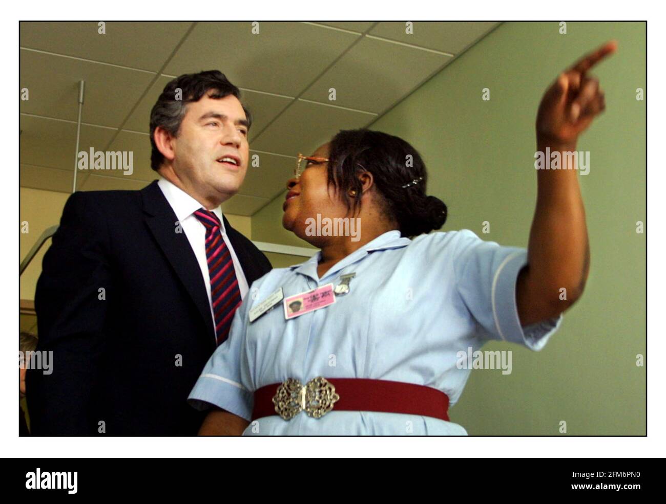 Gordon Brown and Alan Milburn visit staff and patients at St. Thomas ...