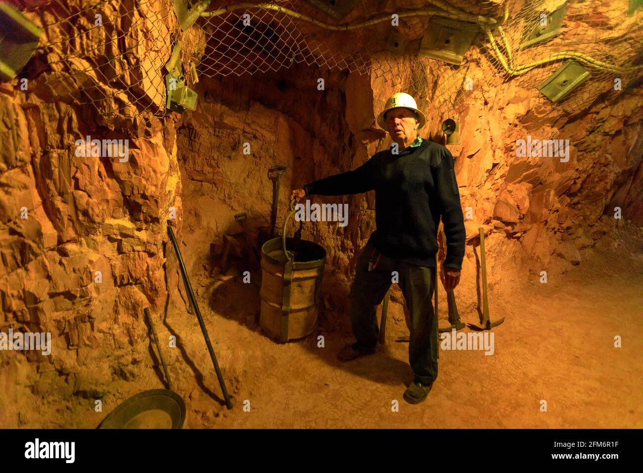 Tennant Creek, Australia - Aug 2019: Former Miner giving tour at ...