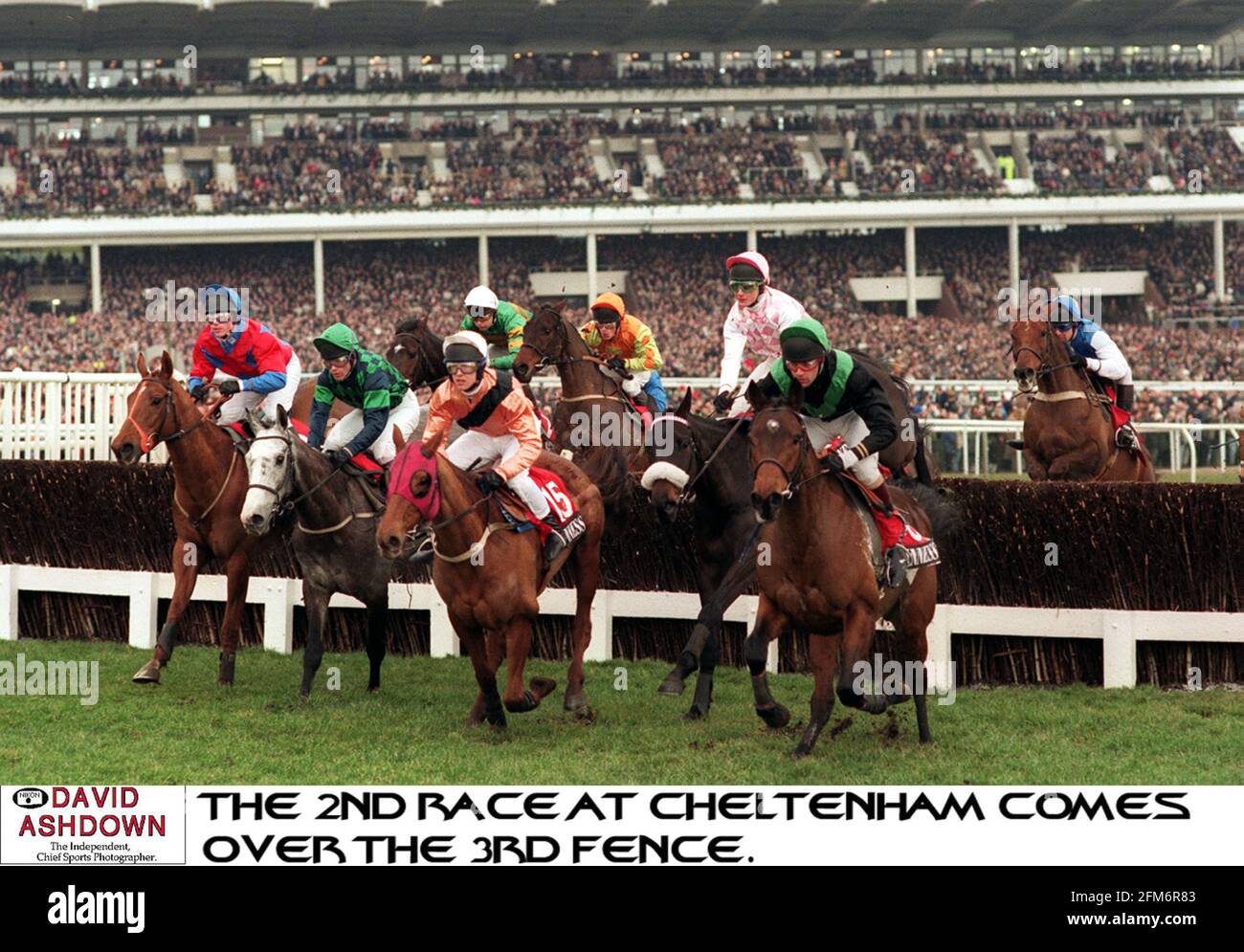 Double Symphony (Blinkers ) and Inchcailloch (r) lead the Arkle Trophy ...