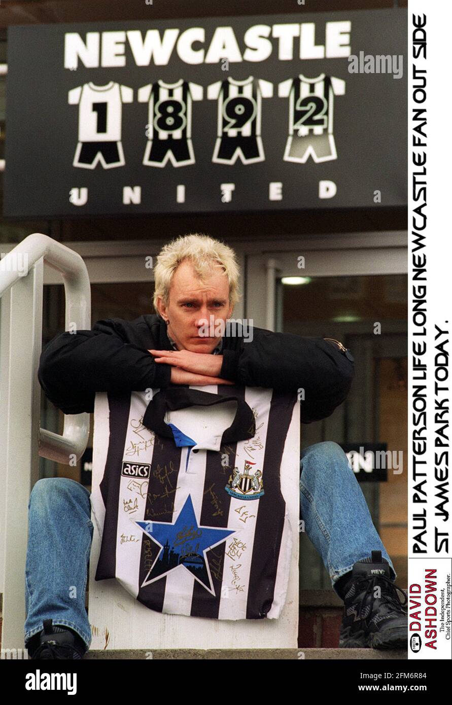 Paul Patterson Life Long Fan of Newcastle United Football Team standing ...