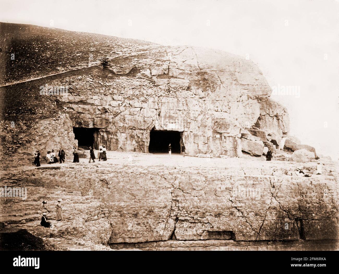 Tilly Whim caves, Dorset, England, UK, about 1880, print Stock Photo ...