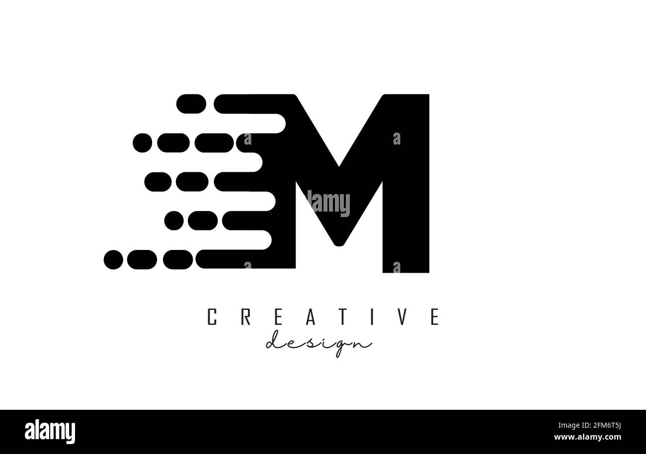 Geometric and dynamic letter M logo design with movement effect. Modern ...