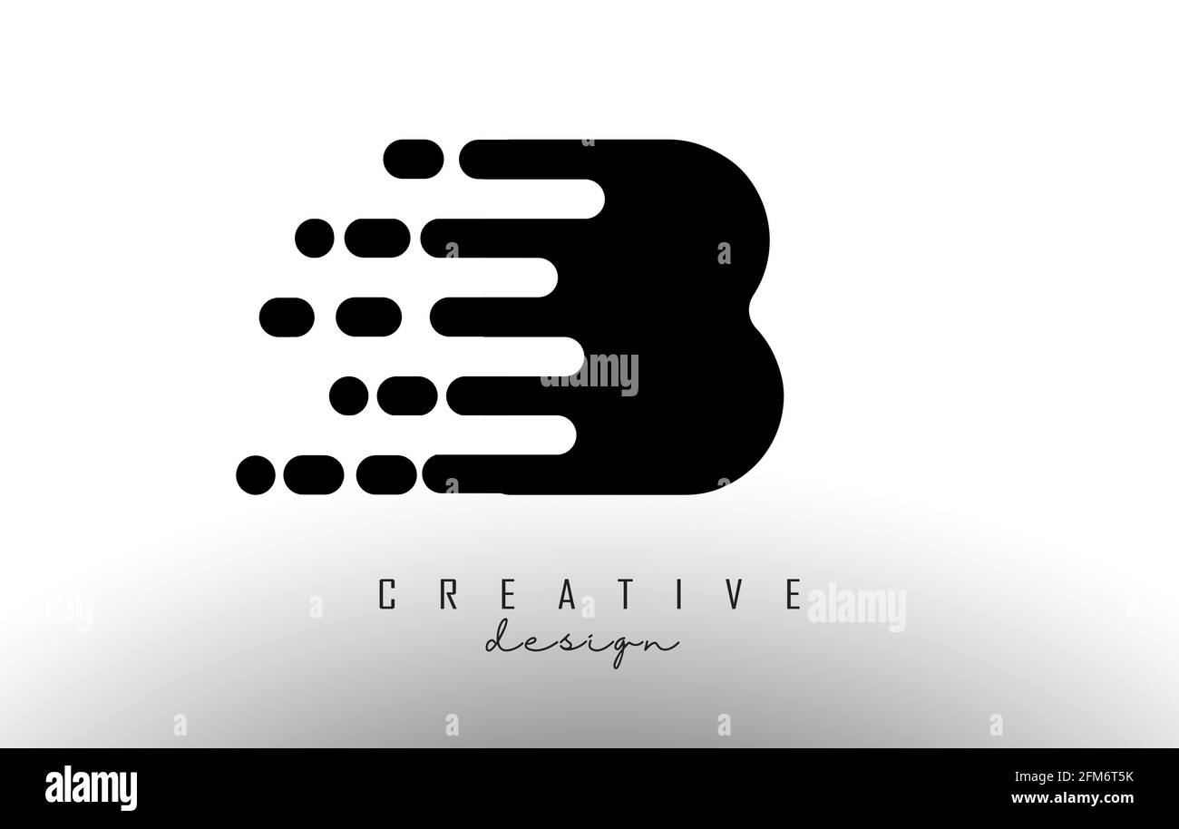 Geometric and dynamic letter B logo design with movement effect. Modern ...