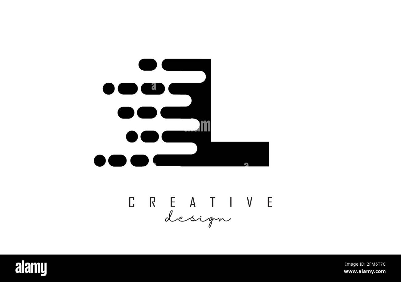 Geometric and dynamic letter L logo design with movement effect. Modern ...