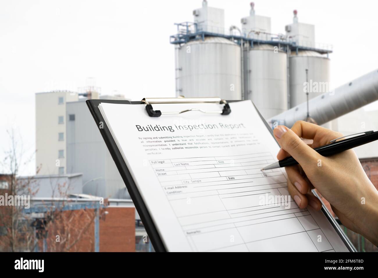 African American Inspector Checking Building Inspection Report Stock ...