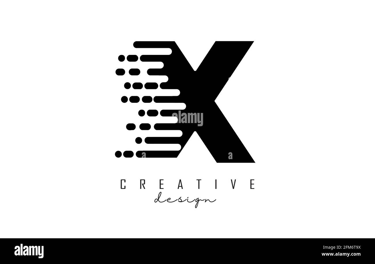 Geometric and dynamic letter X logo design with movement effect. Modern ...
