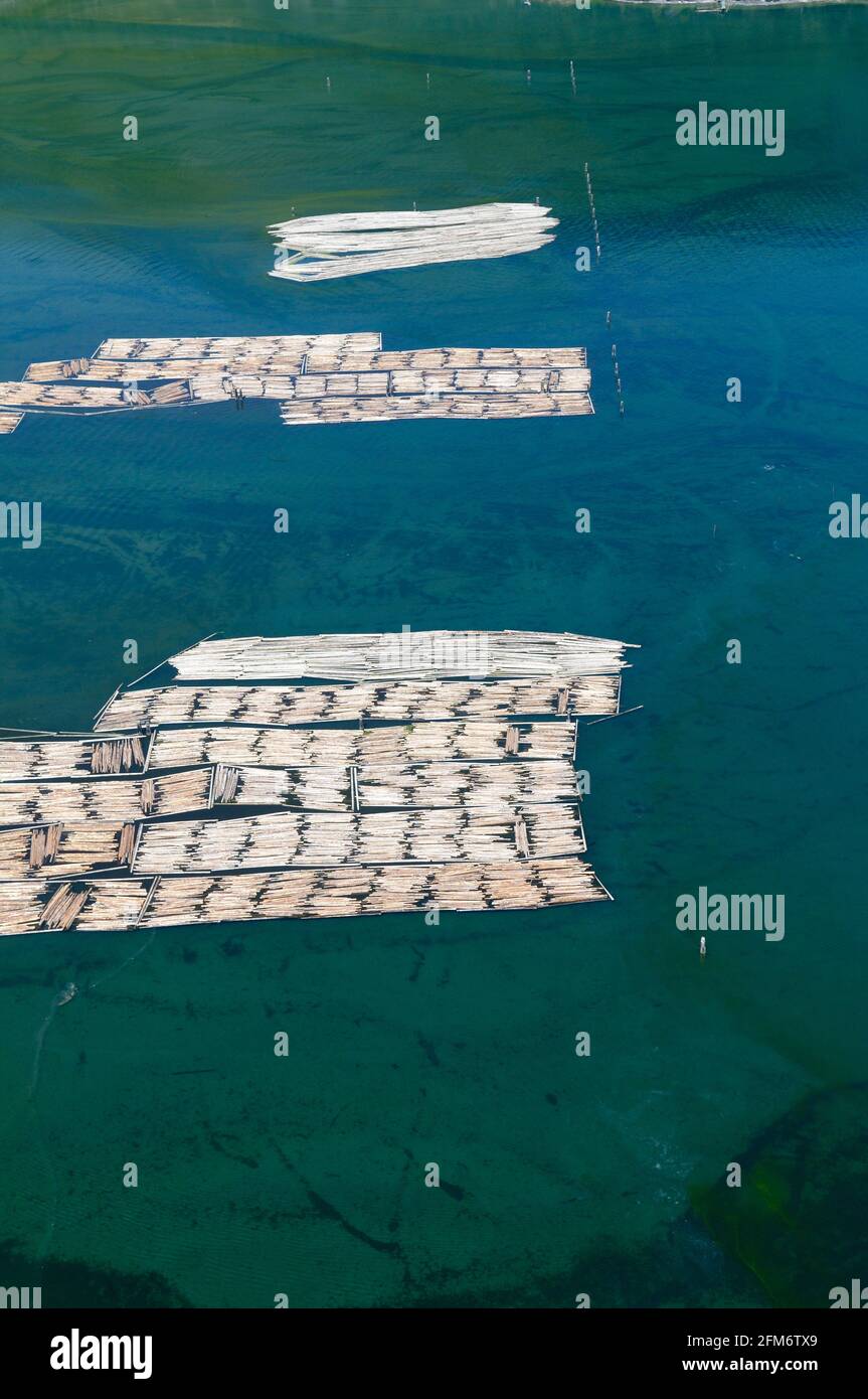 Log booms in bay hi-res stock photography and images - Alamy