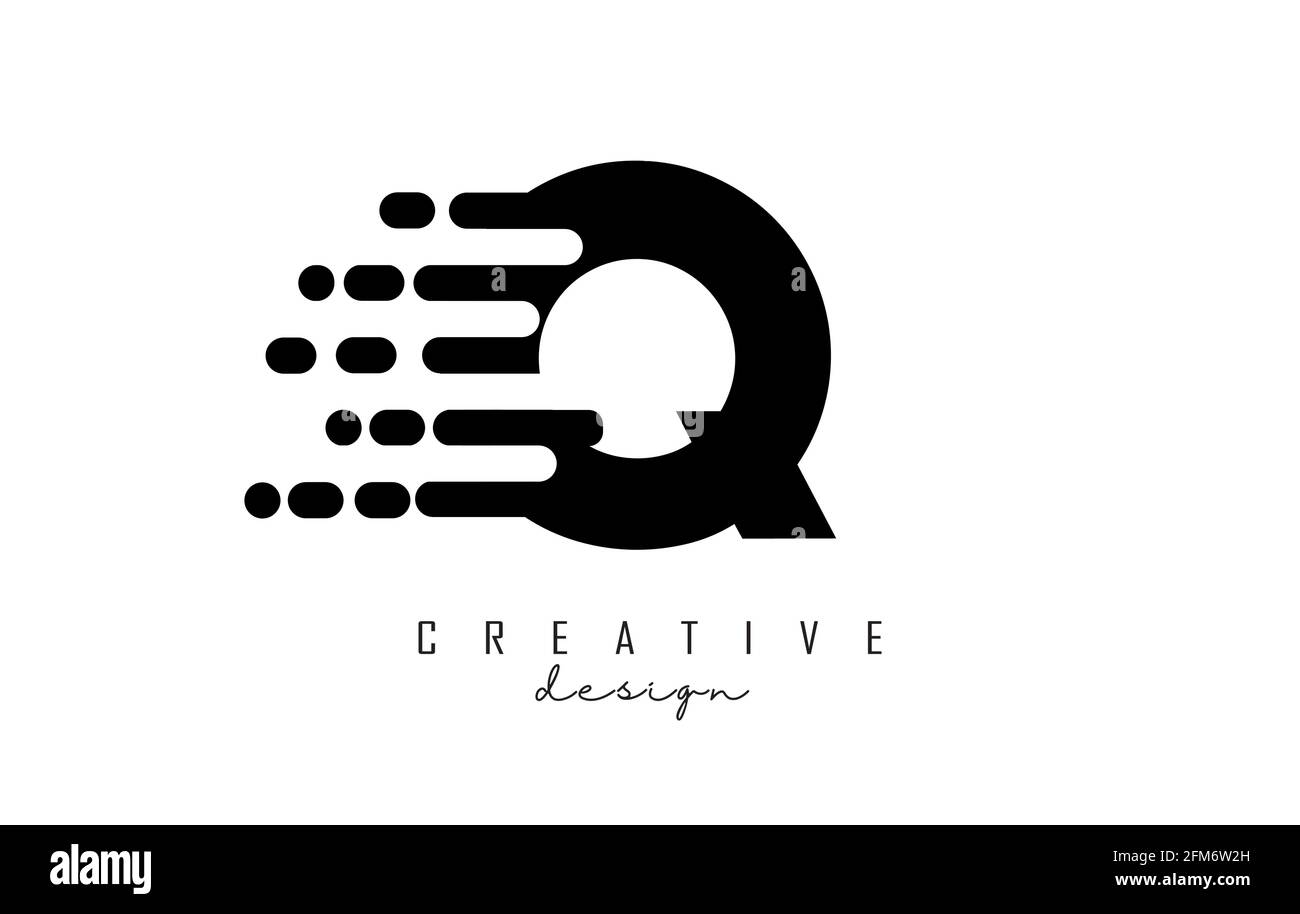 Geometric and dynamic letter Q logo design with movement effect. Modern ...