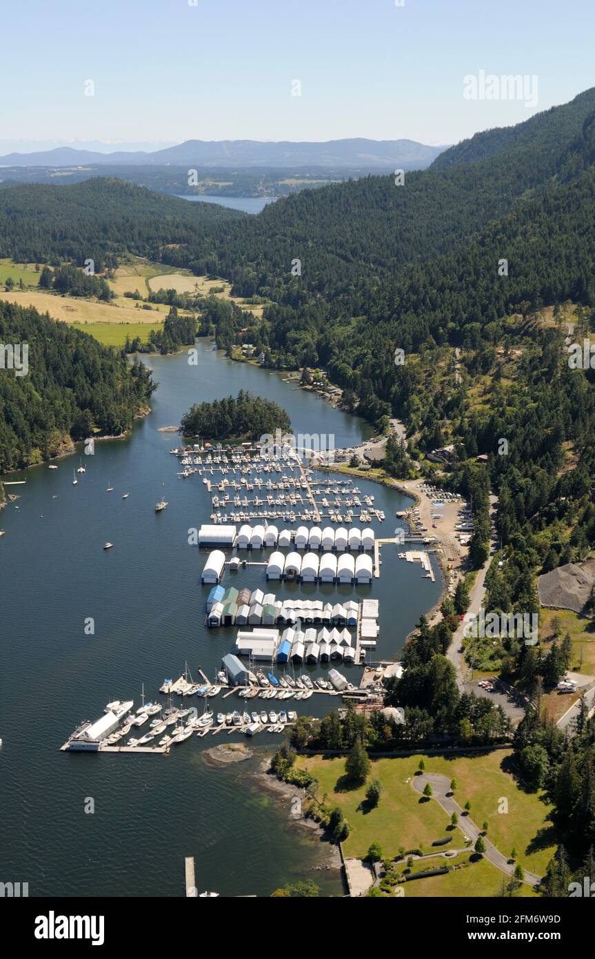Bird's Eye Cove Marina and the Maple Bay Marina aerial photograph ...