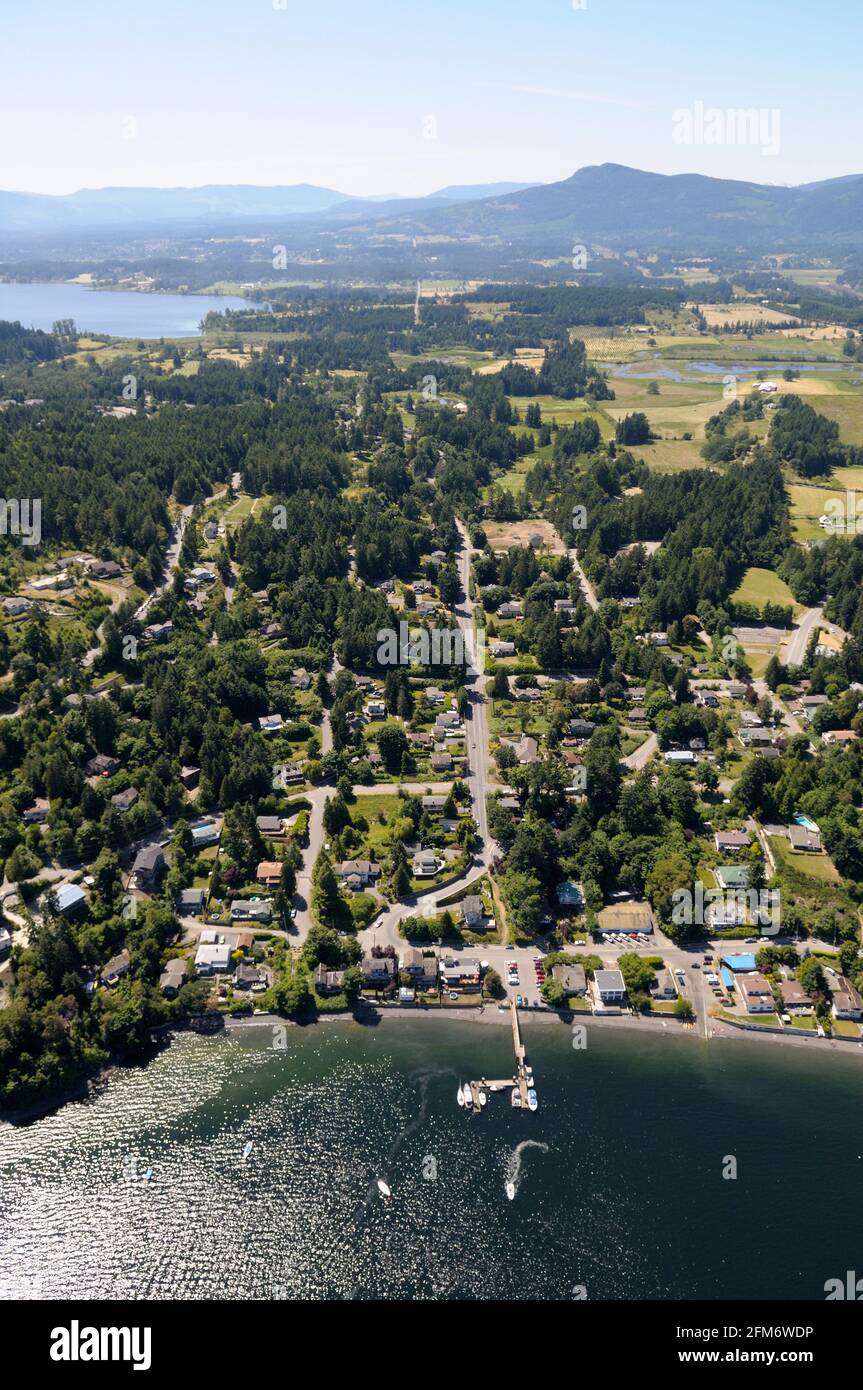 Aerial photo of Maple Bay and the Maple Bay Government dock, Vancouver ...