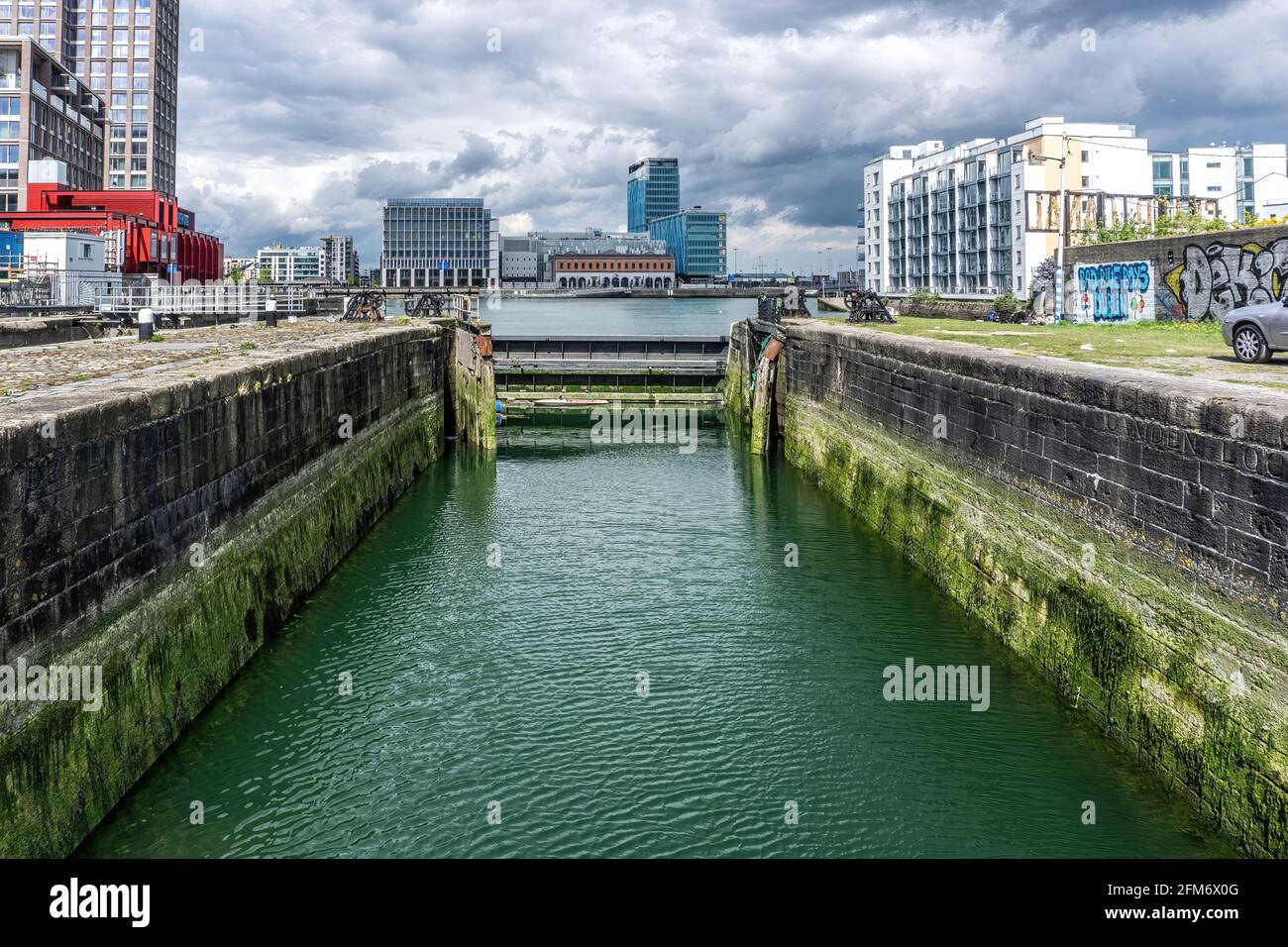 The Camden Locks in Ringsend, Dublin, Ireland, Opened in 1796. It is a ...
