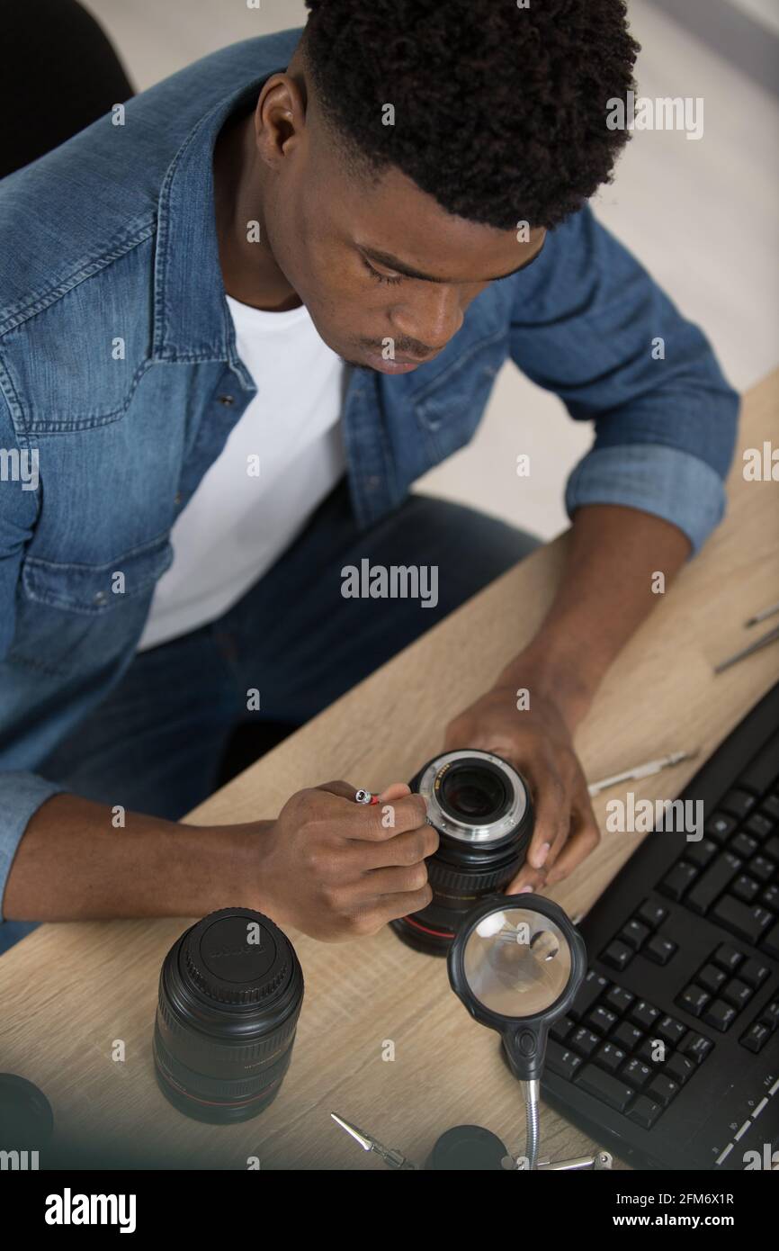 Camera gear maintenance hi-res stock photography and images - Alamy