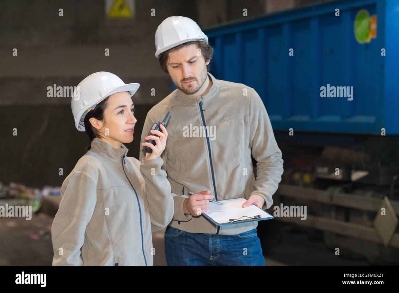portrait of two dockers at work Stock Photo - Alamy