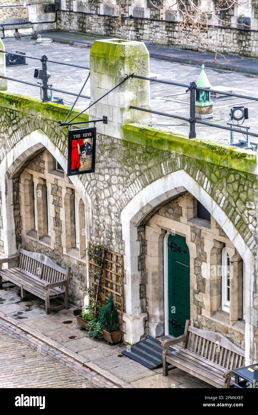 The Keys pub inside the Tower of London open exlusively to the resident ...