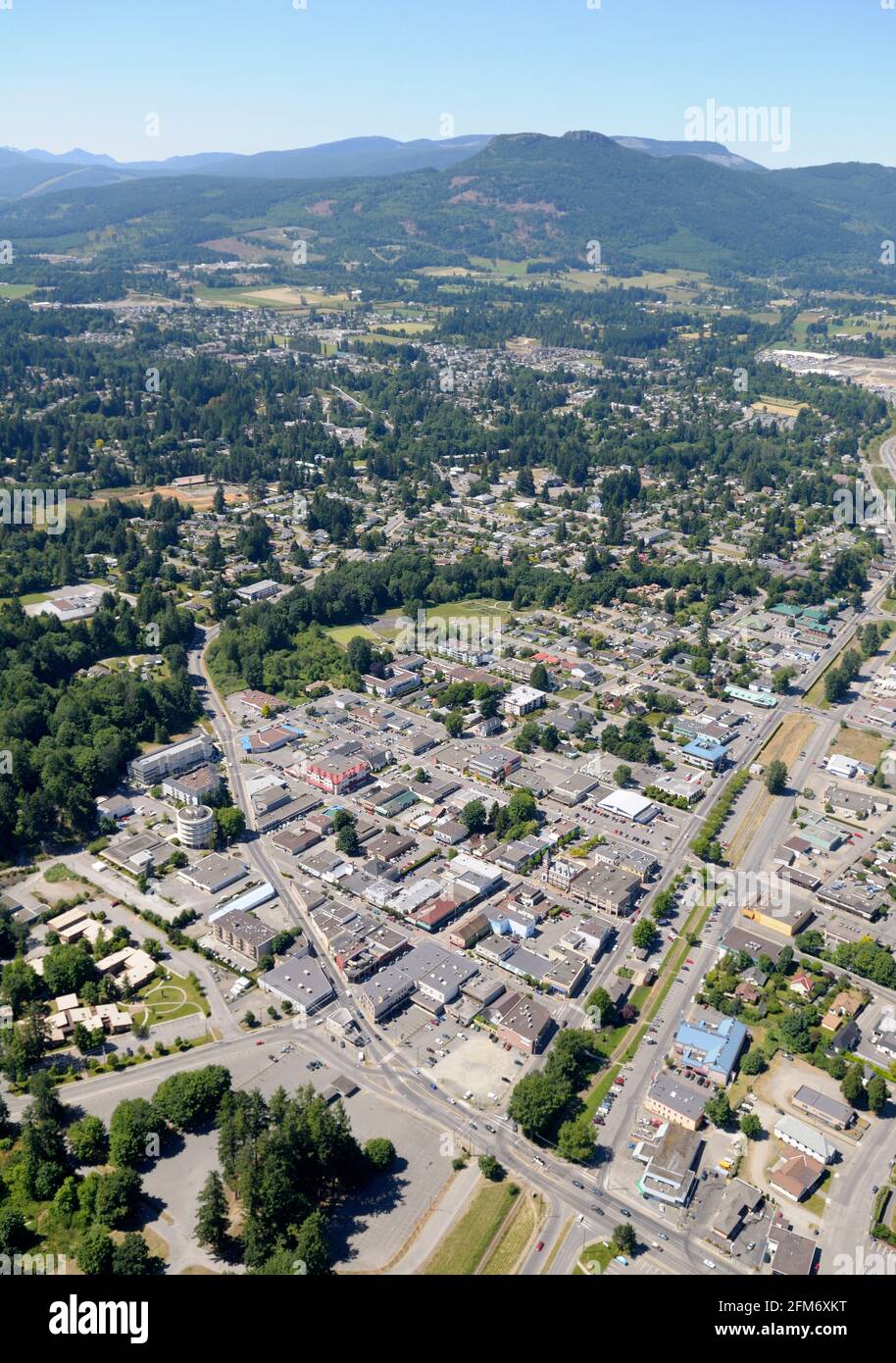 Aerial photograph of downtown Duncan. Duncan, Cowichan Valley ...