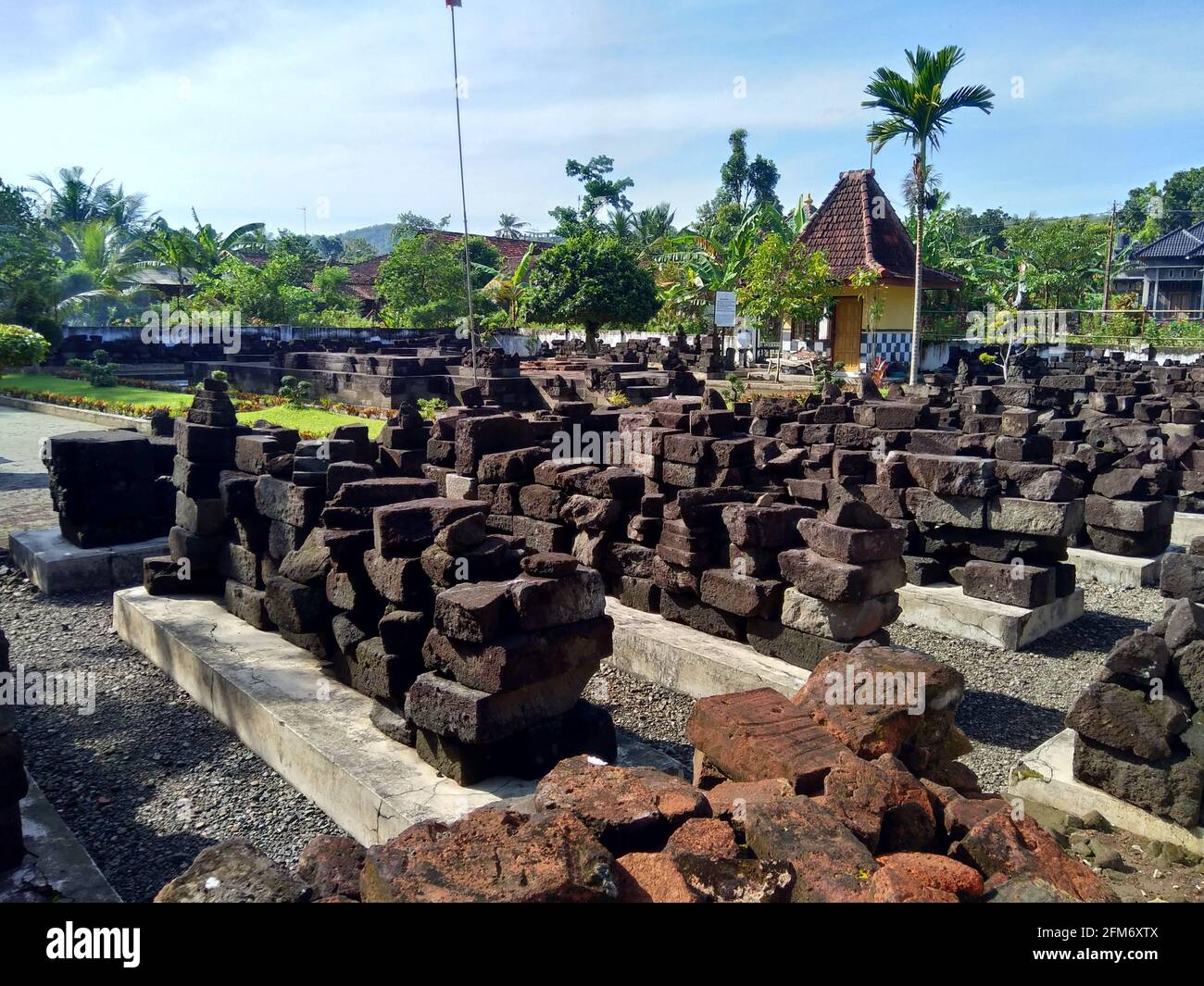 Simping stone temple ruins. Simping Temple is the tomb of Raden Wijaya ...