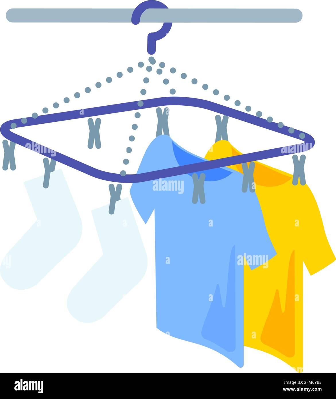 Dried laundry.Vector illustration that is easy to edit Stock Vector ...