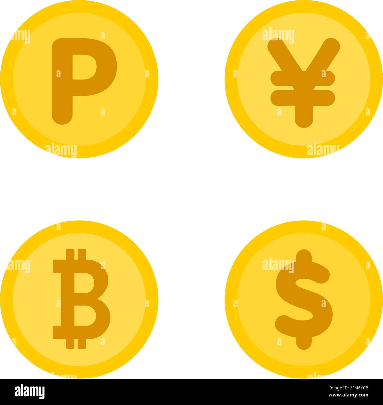 Various currencies.Vector illustration that is easy to edit Stock ...