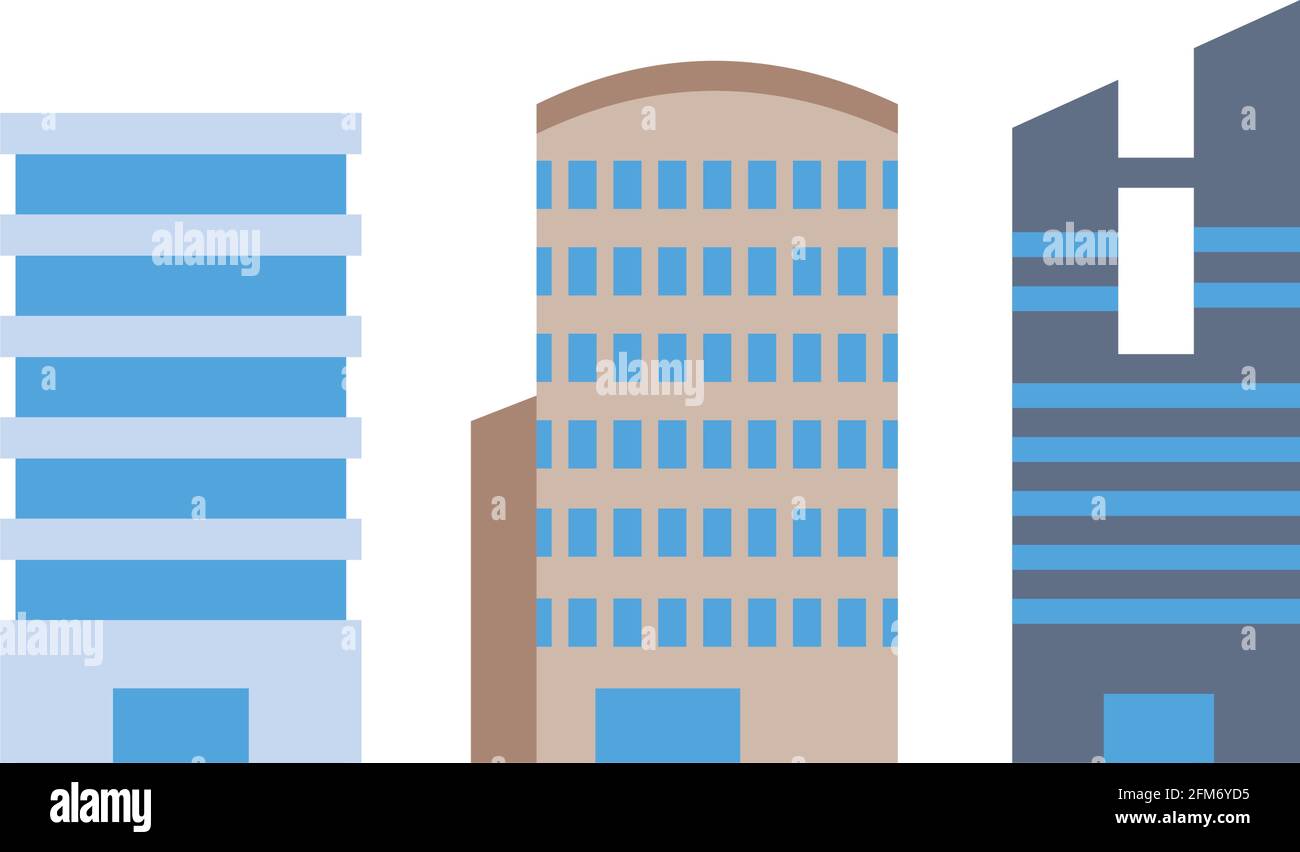 Deformed buildings.Vector illustration that is easy to edit Stock ...
