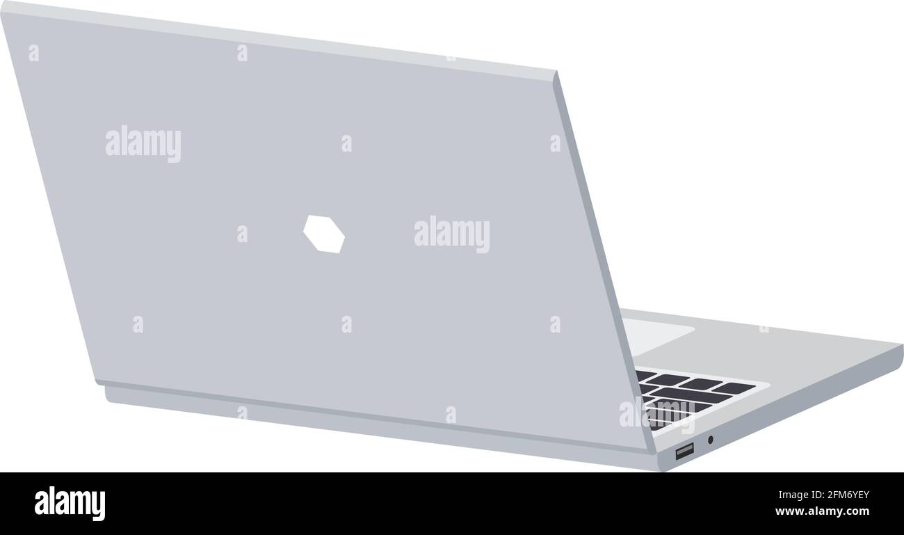 Laptop back. Vector illustration that is easy to edit Stock Vector ...