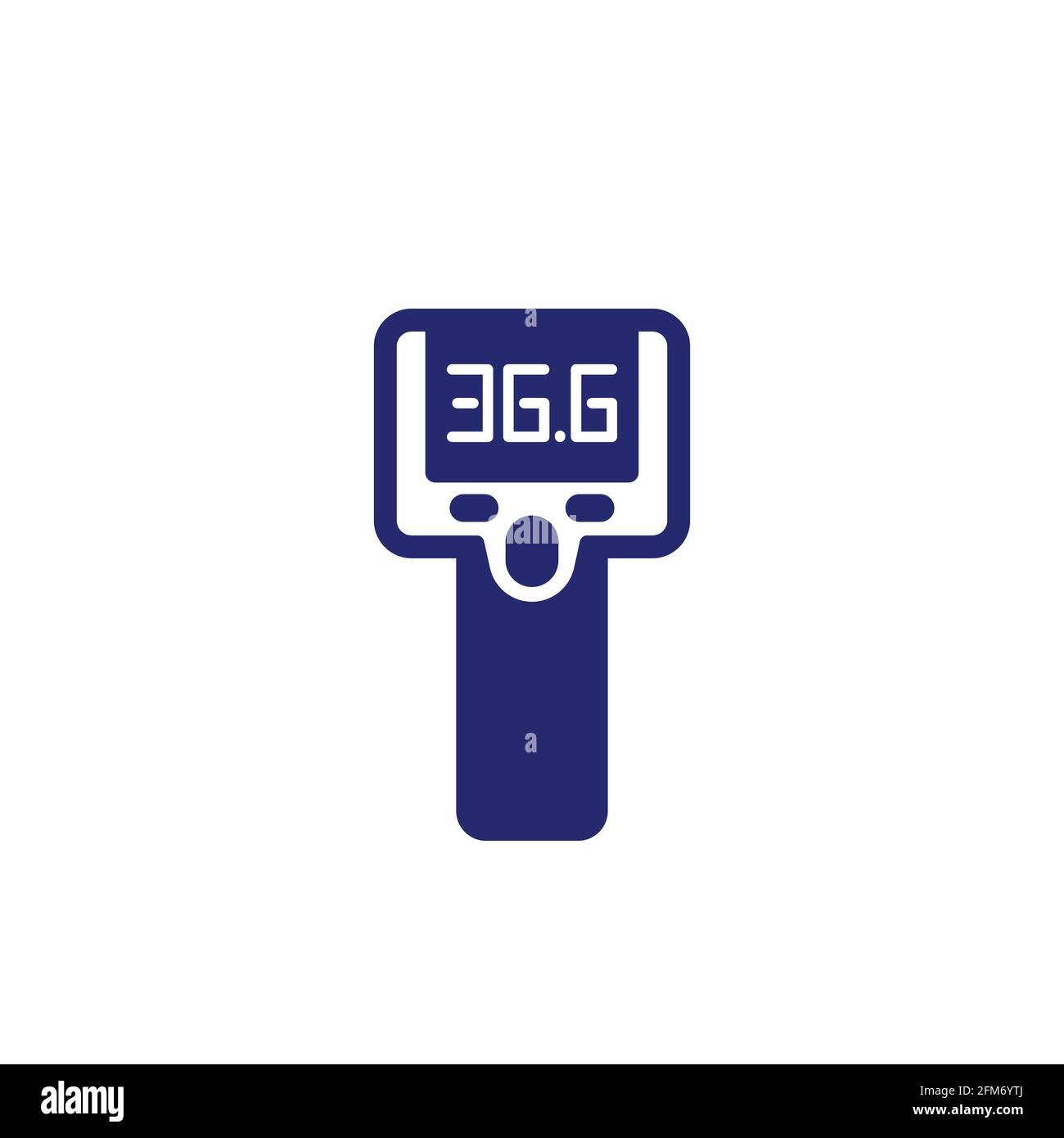 infrared thermometer gun, temperature check icon Stock Vector Image ...