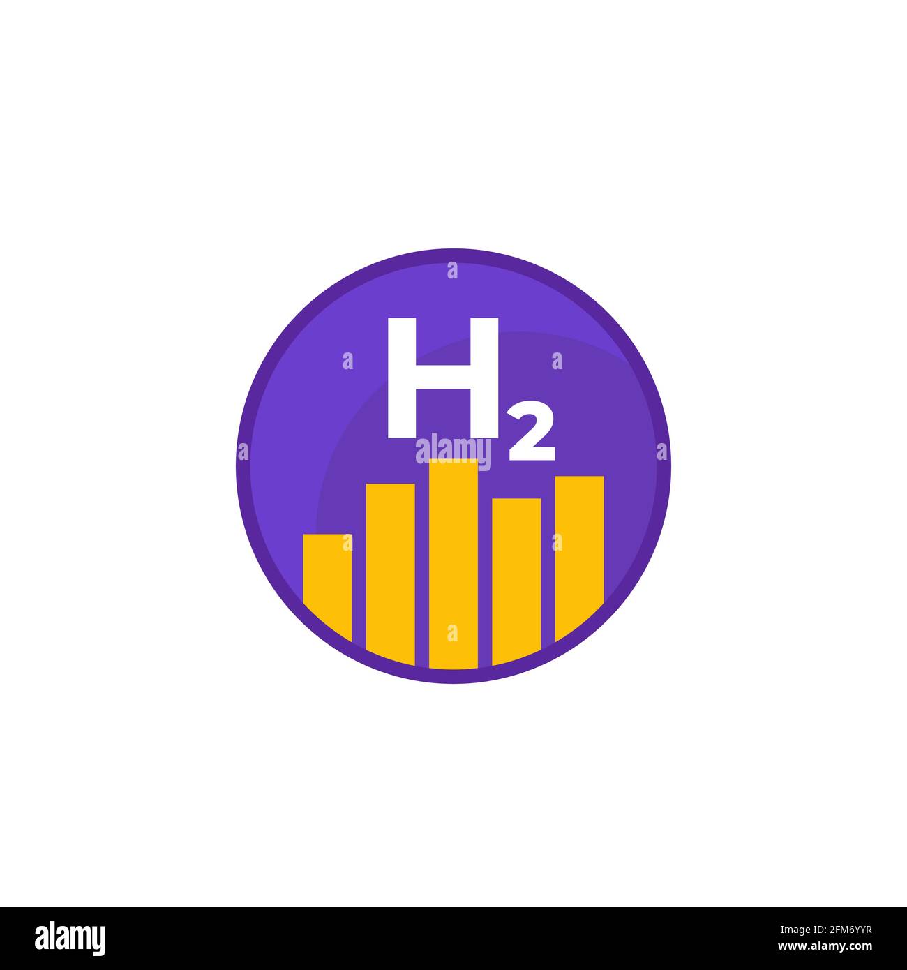 hydrogen gas levels icon, flat vector art Stock Vector Image & Art - Alamy