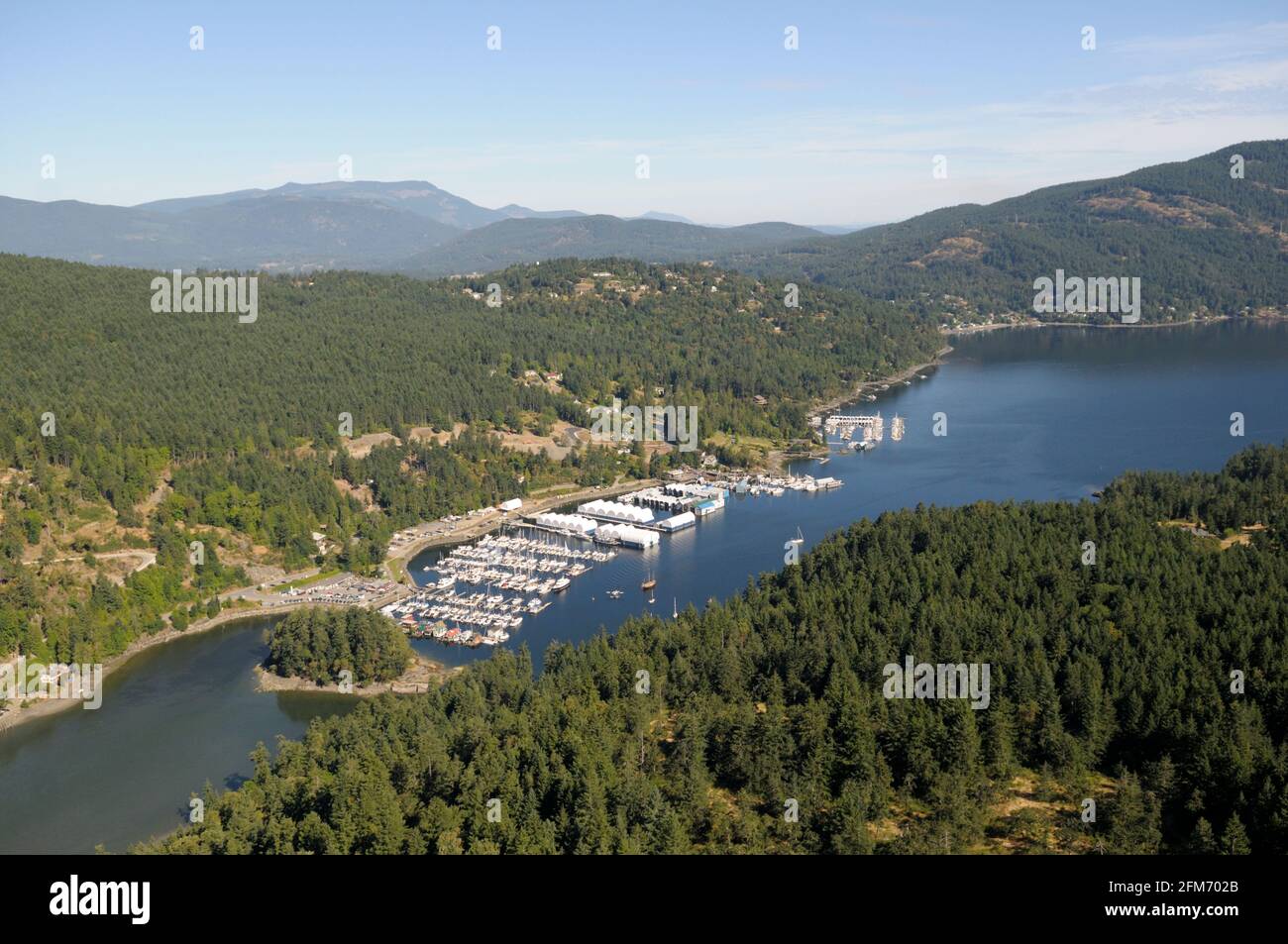 Aerial photo of Chisholm Island, Maple Bay and Maple Bay Marina ...