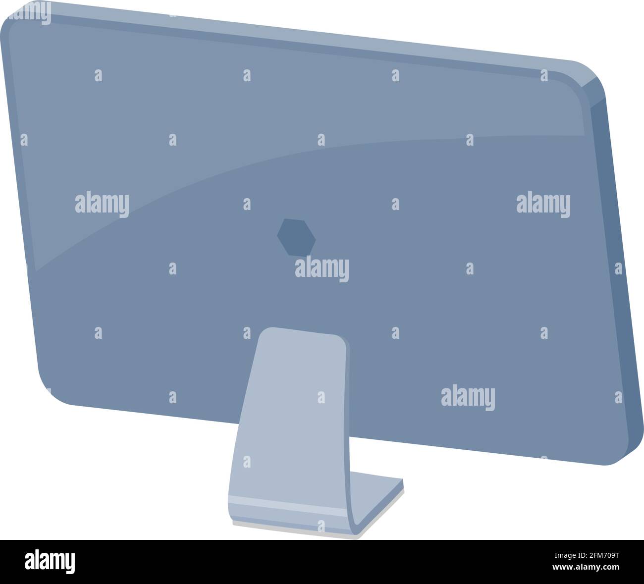 desktop PC back angle.Vector illustration that is easy to edit Stock ...