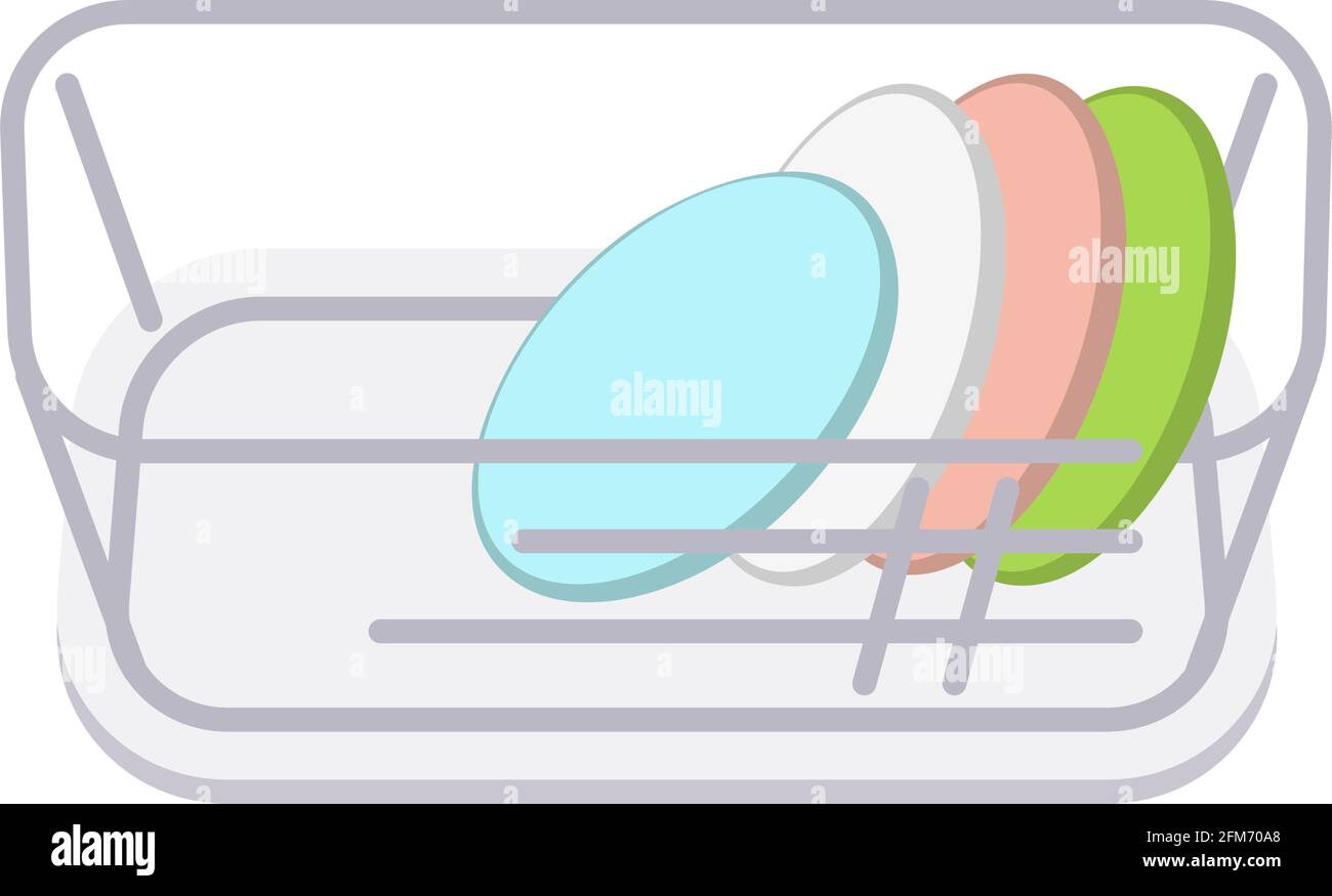 Washed plates Stock Vector Images - Alamy