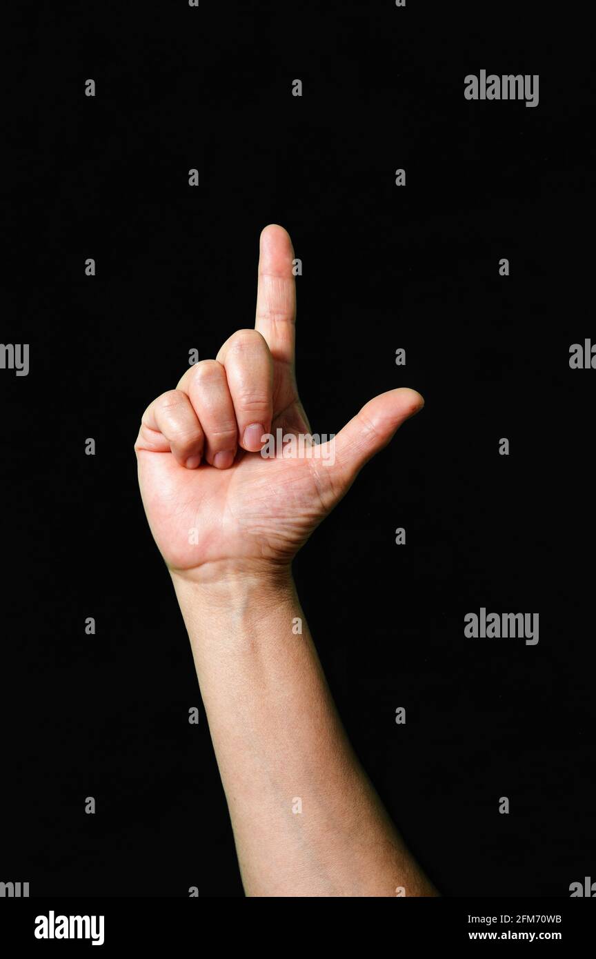 Hand signs alphabet hi-res stock photography and images - Alamy