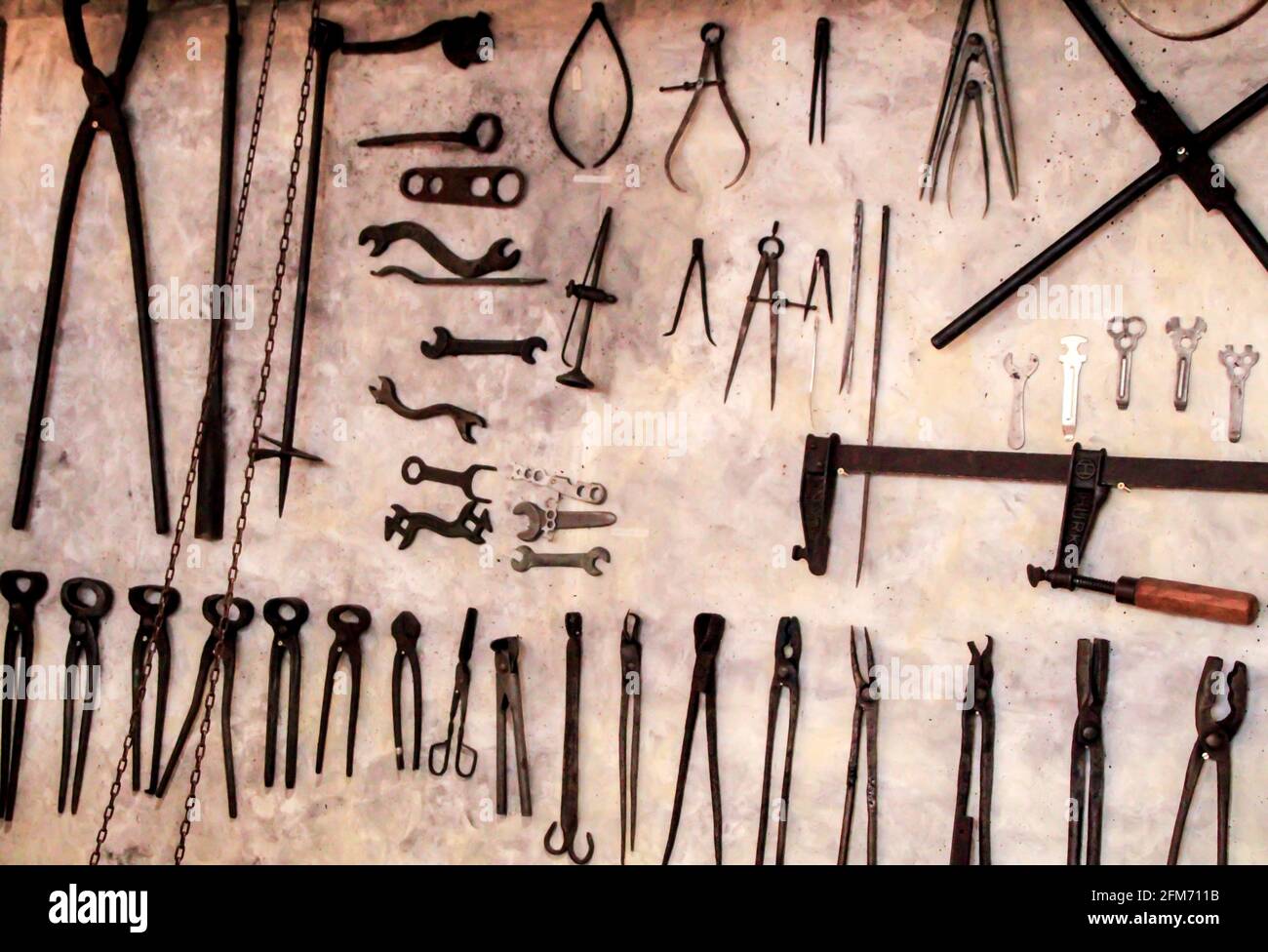 Carpenters tools on wall hi-res stock photography and images - Alamy