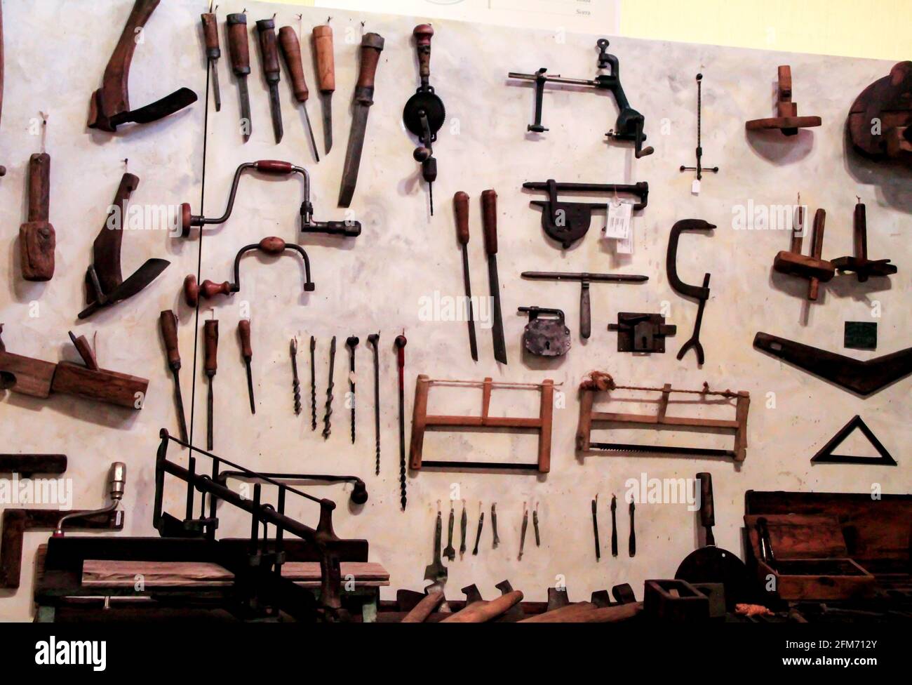 Carpenters tools on wall hi-res stock photography and images - Alamy