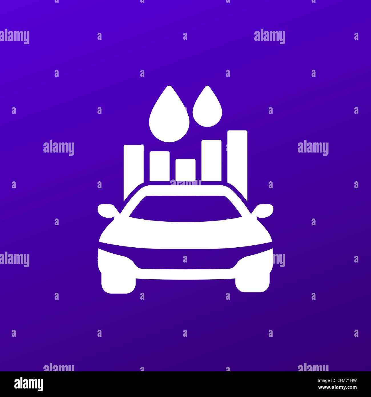 fuel consumption icon with car, vector sign Stock Vector Image & Art ...