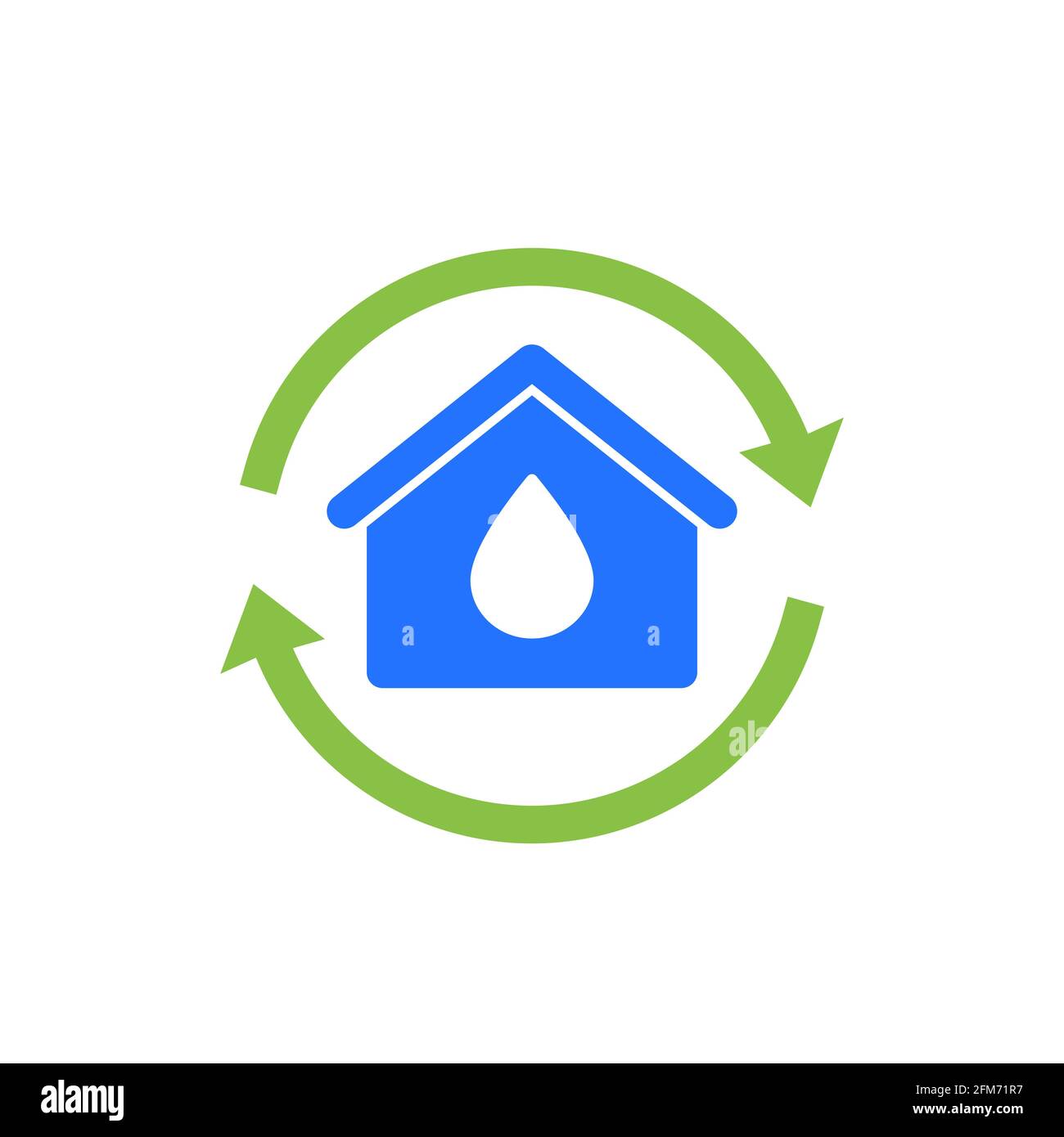 house and water icon with arrows, vector Stock Vector Image & Art - Alamy