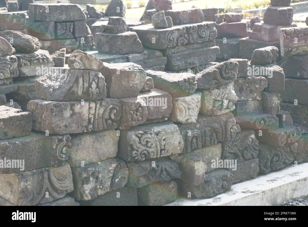 Simping stone temple ruins. Simping Temple is the tomb of Raden Wijaya ...