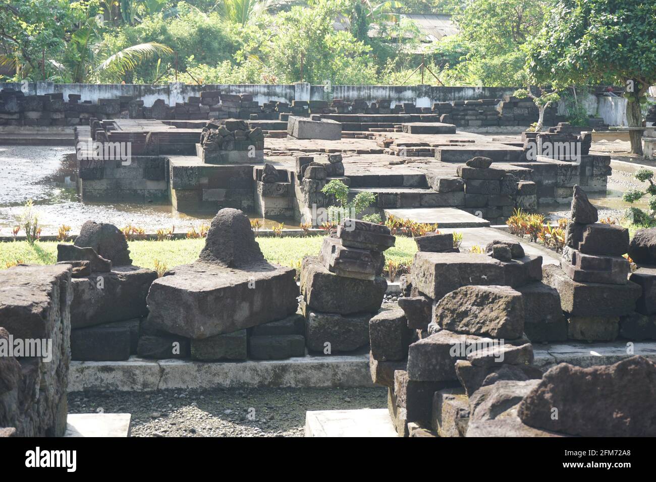 Simping stone temple ruins. Simping Temple is the tomb of Raden Wijaya ...