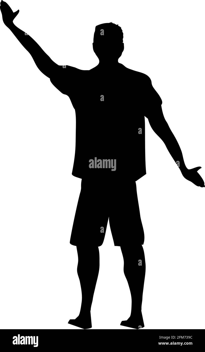 man celebrating silhouette Stock Vector Image & Art - Alamy