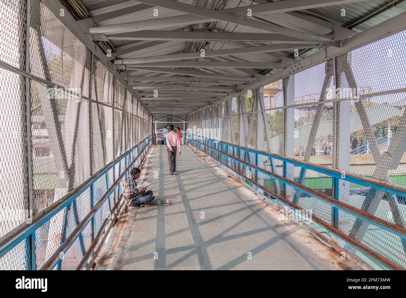 GUWAHATI, INDIA - JANUARY 31, 2017: Overpass over Guwahati railway ...