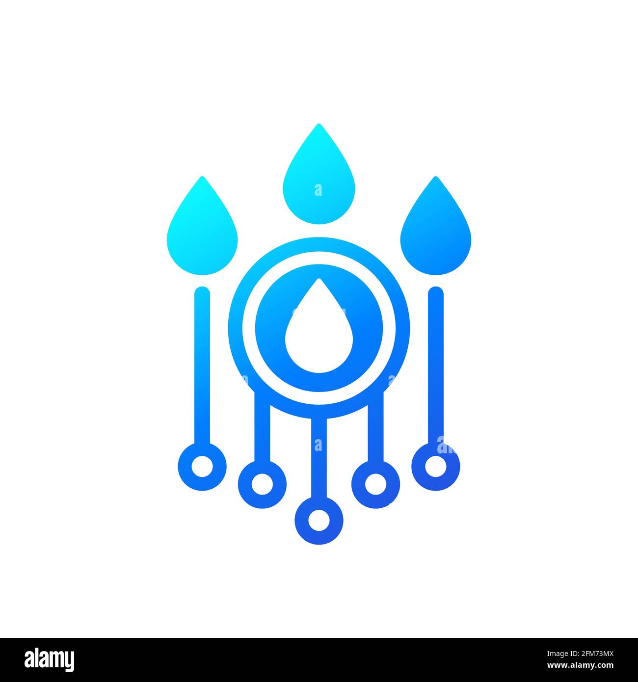 Water drops icon over Stock Vector Images - Alamy