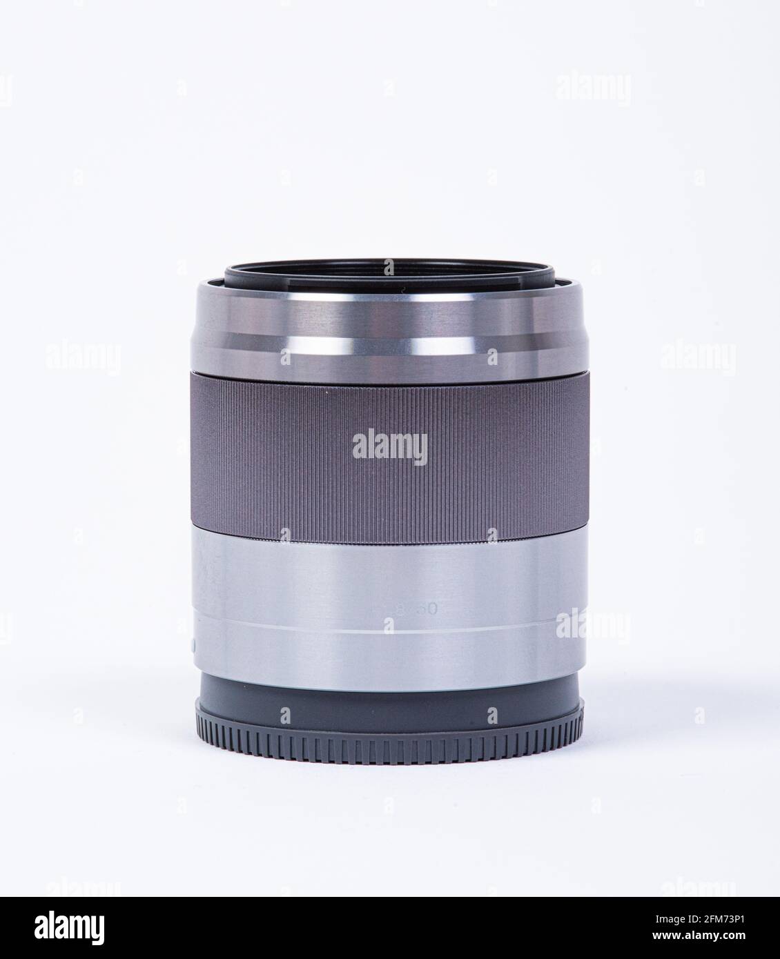 Gothenburg, Sweden - June 18 2019: Sony E 50mm f/1.8 OSS lens on white ...