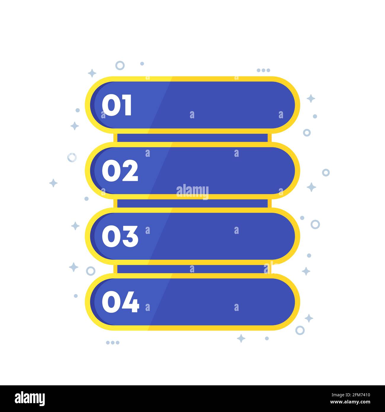1, 2, 3 and 4 steps, progress bar design, vector Stock Vector Image ...