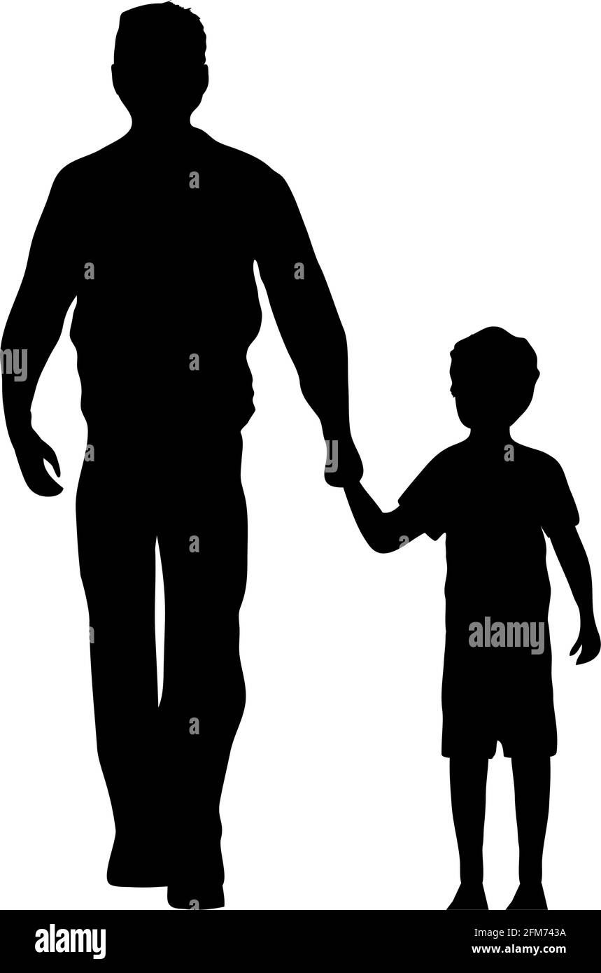 Father Walking With Son Stock Vector Image And Art Alamy