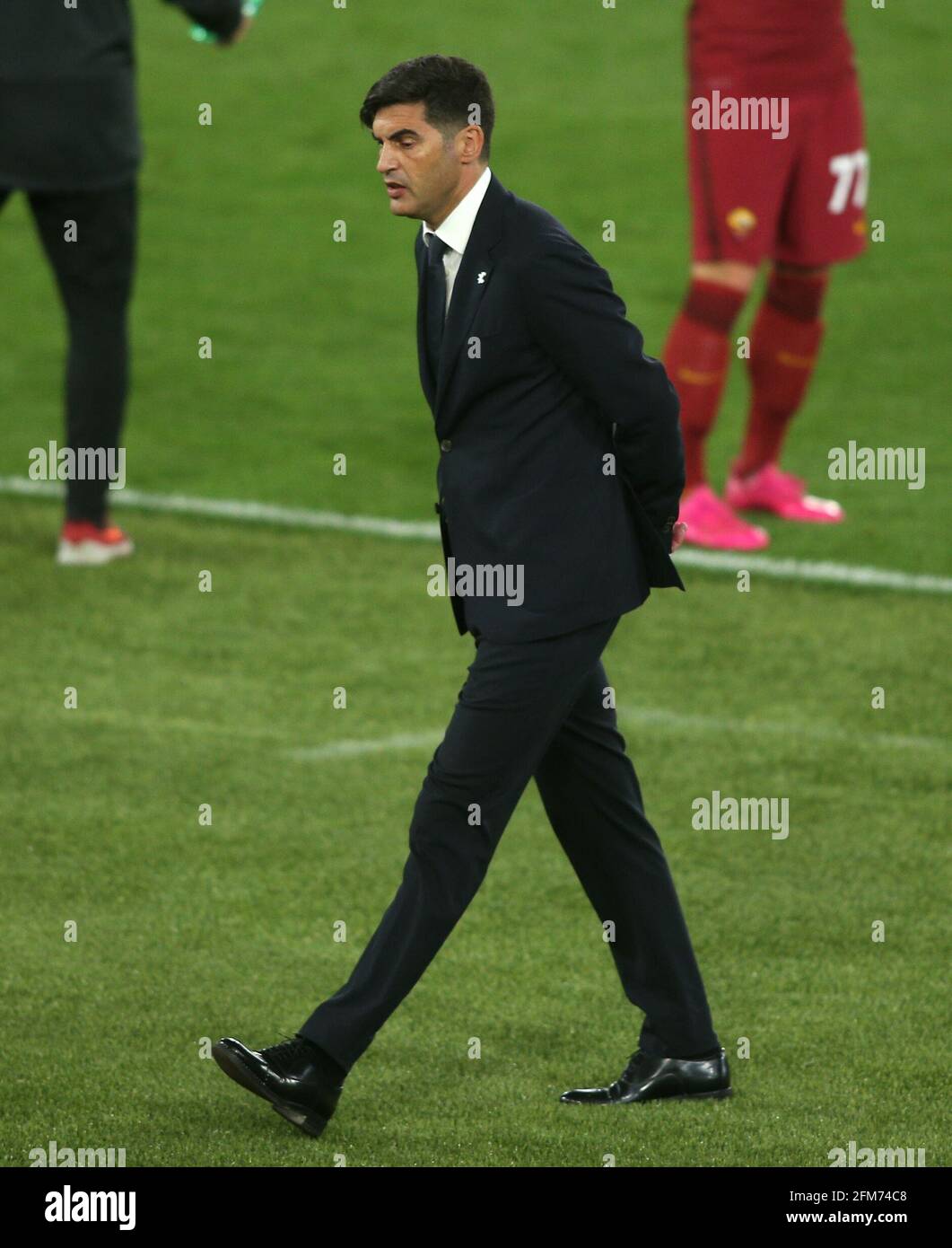 Roma manager Paulo Fonseca during the UEFA Europa League Semi Final at ...
