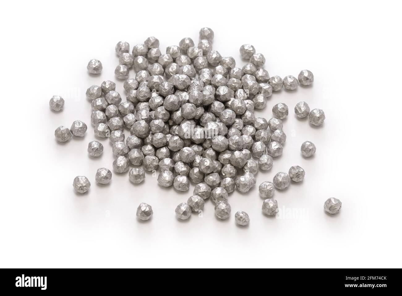 magnesium grains high purity isolated on white background Stock Photo ...