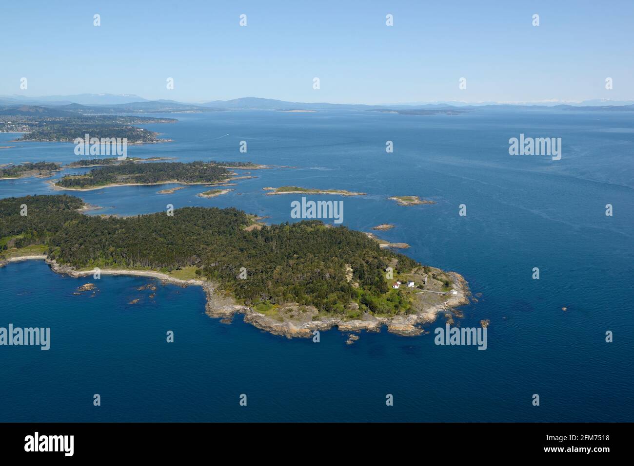 Aerial photo of Discovery Island Marine Provincial Park, Vancouver ...