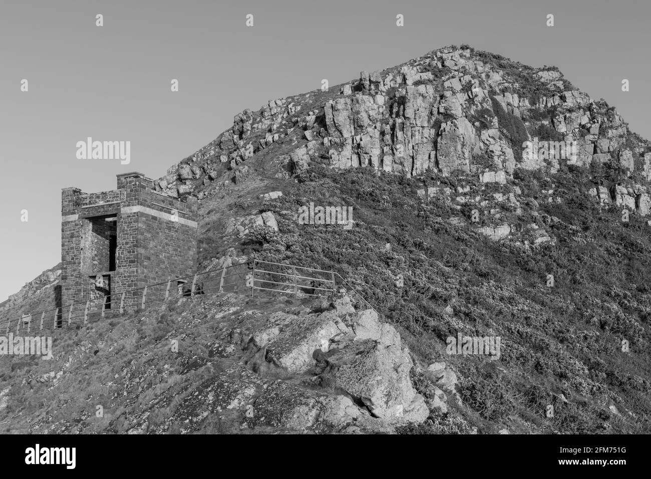 Landscape photo of the old coastguard watch tower at Hurlstone Point in ...