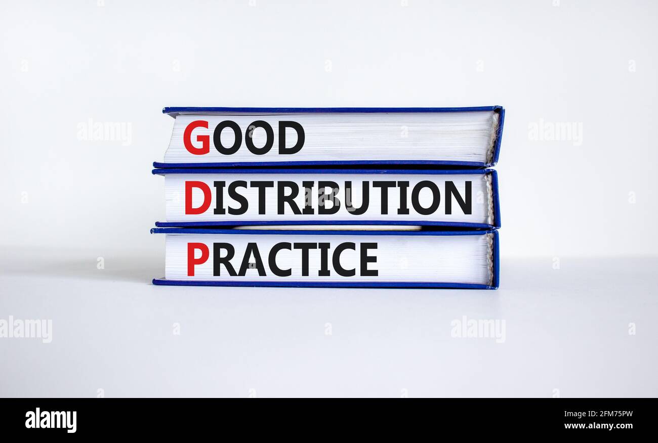 GDP, good distribution practice symbol. Concept words 'GDP, good ...